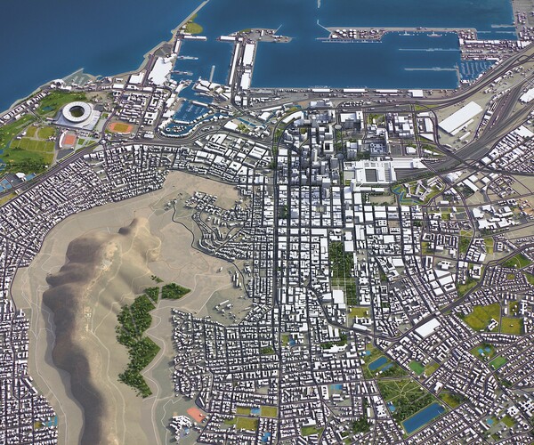 ArtStation - Cape Town - 3D city model | Resources