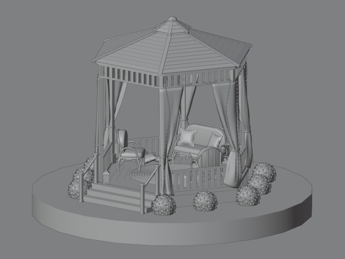 ArtStation - Gazebo | Game Assets