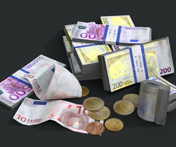 ArtStation - Money Loot - Euro | Game Assets