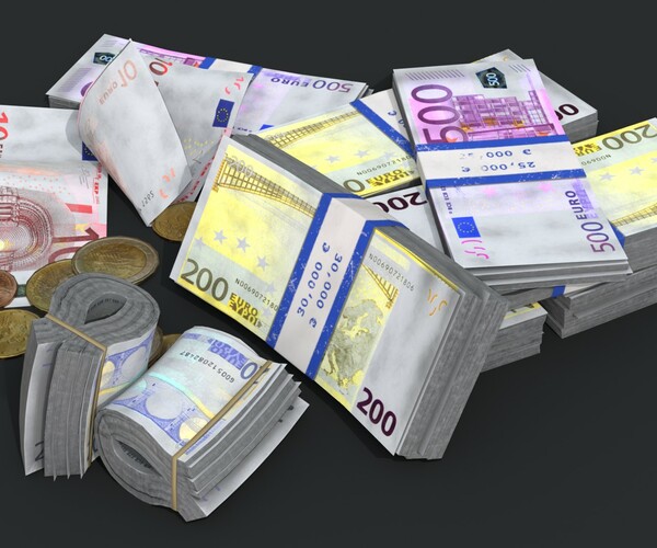 ArtStation - Money Loot - Euro | Game Assets