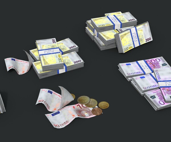 ArtStation - Money Loot - Euro | Game Assets