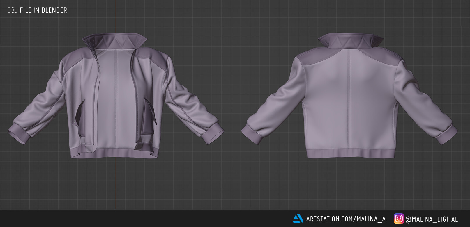 ArtStation - Women's jacket. Marvelous Designer/Clo3D project file ...