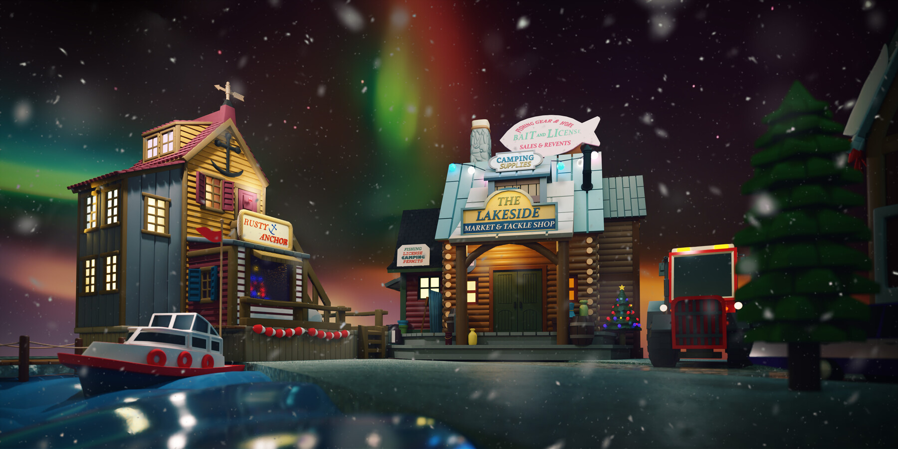 ArtStation - Christmas city collection building fantasy full pack ...