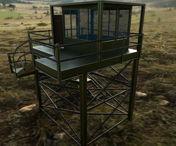ArtStation - Military Watch Tower - Low Poly - Game Ready | Game Assets