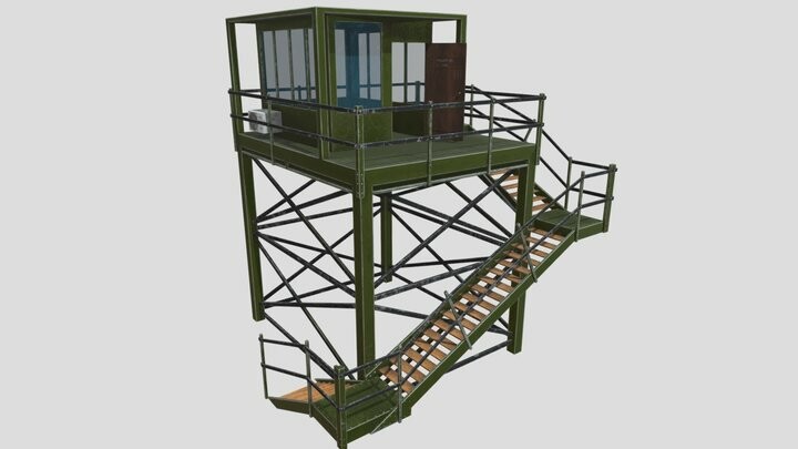 ArtStation - Military Watch Tower - Low Poly - Game Ready | Game Assets