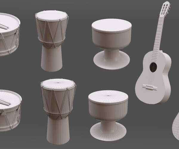 ArtStation - basemesh Musical instrument | Game Assets