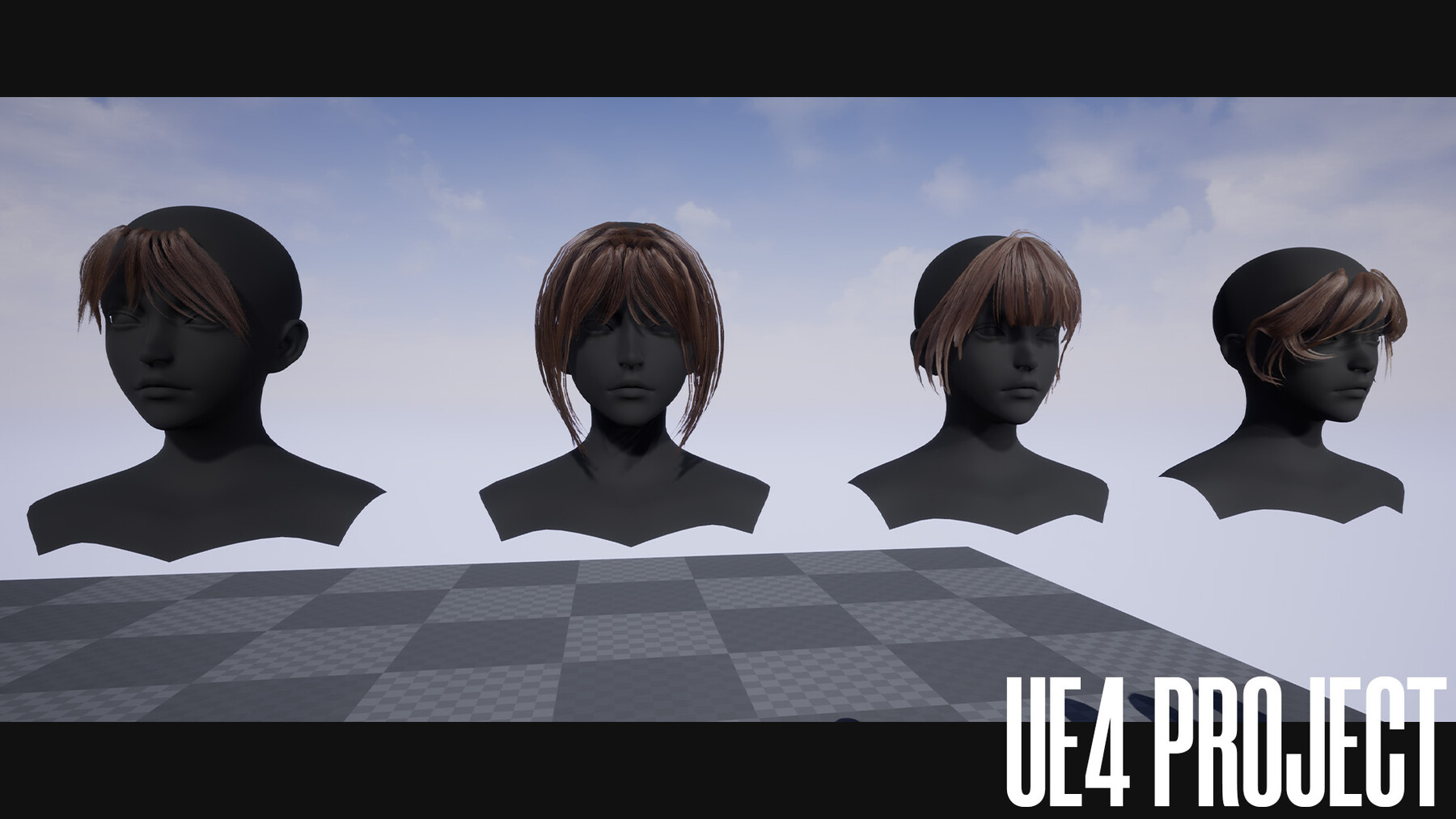 ArtStation - Female Hair Collection 03 - Game Ready | Game Assets