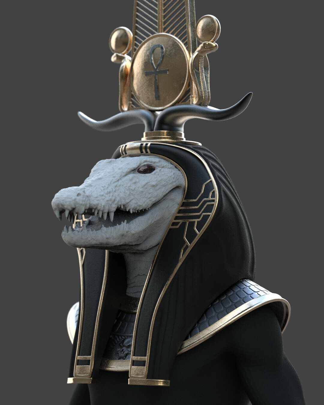 ArtStation - Sobek Mask - 3D Printing | Resources