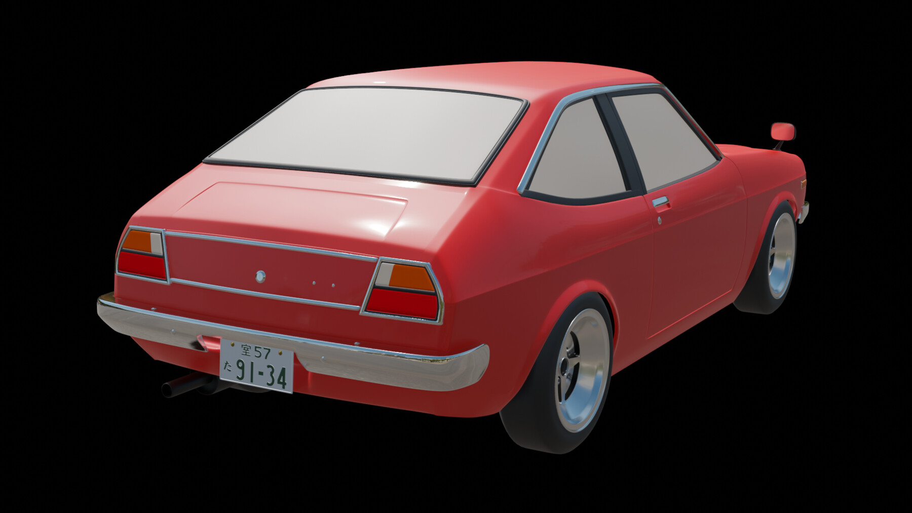 ArtStation - TOYOTA Publica Starlet kp47 2 doors solid body | Game Assets
