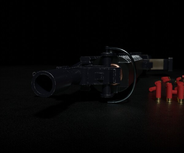 ArtStation - Hyper Siege 4 Shotgun Low-poly | Game Assets
