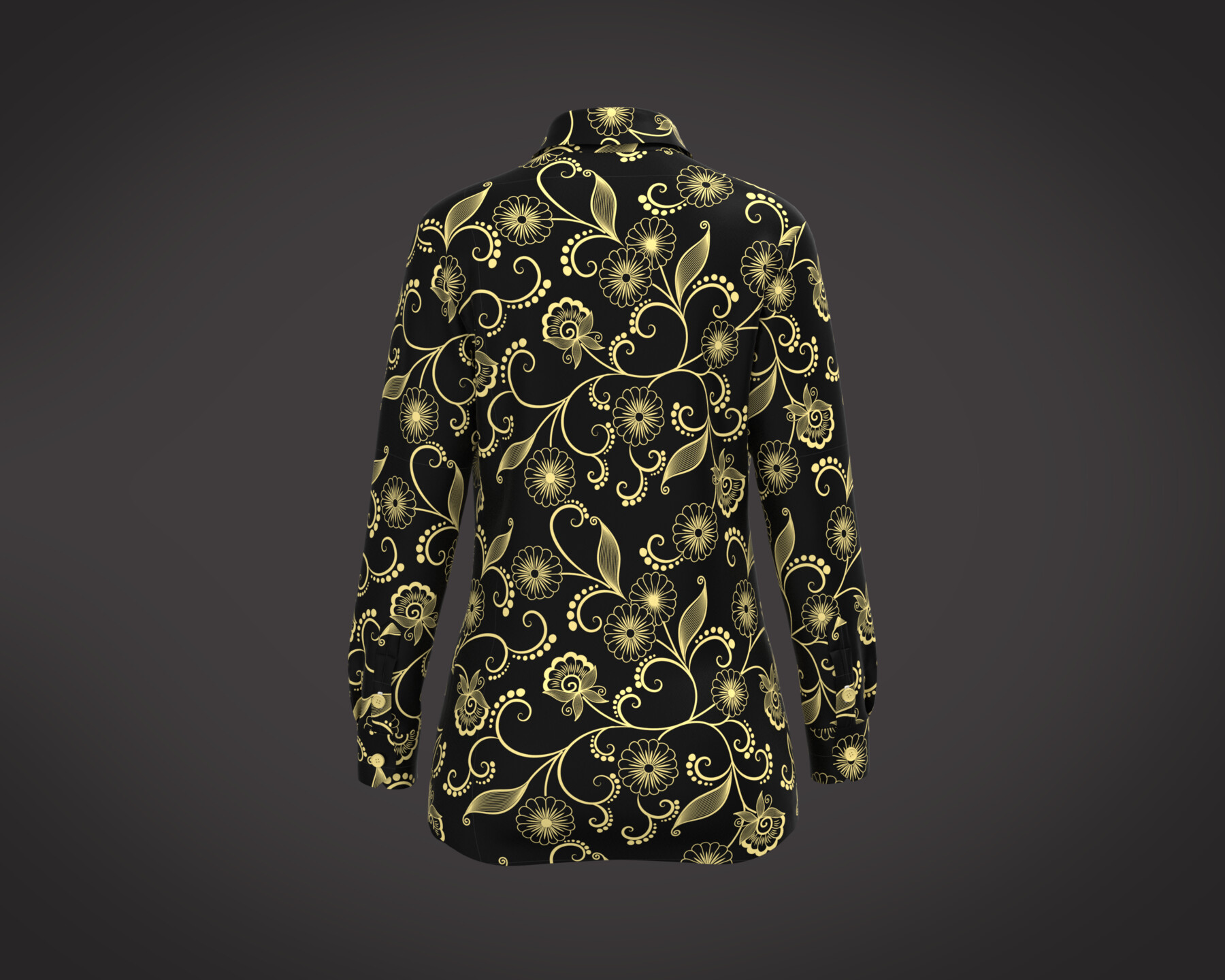 ArtStation - Ladies Long Sleeve Gold Print Shirt | Resources