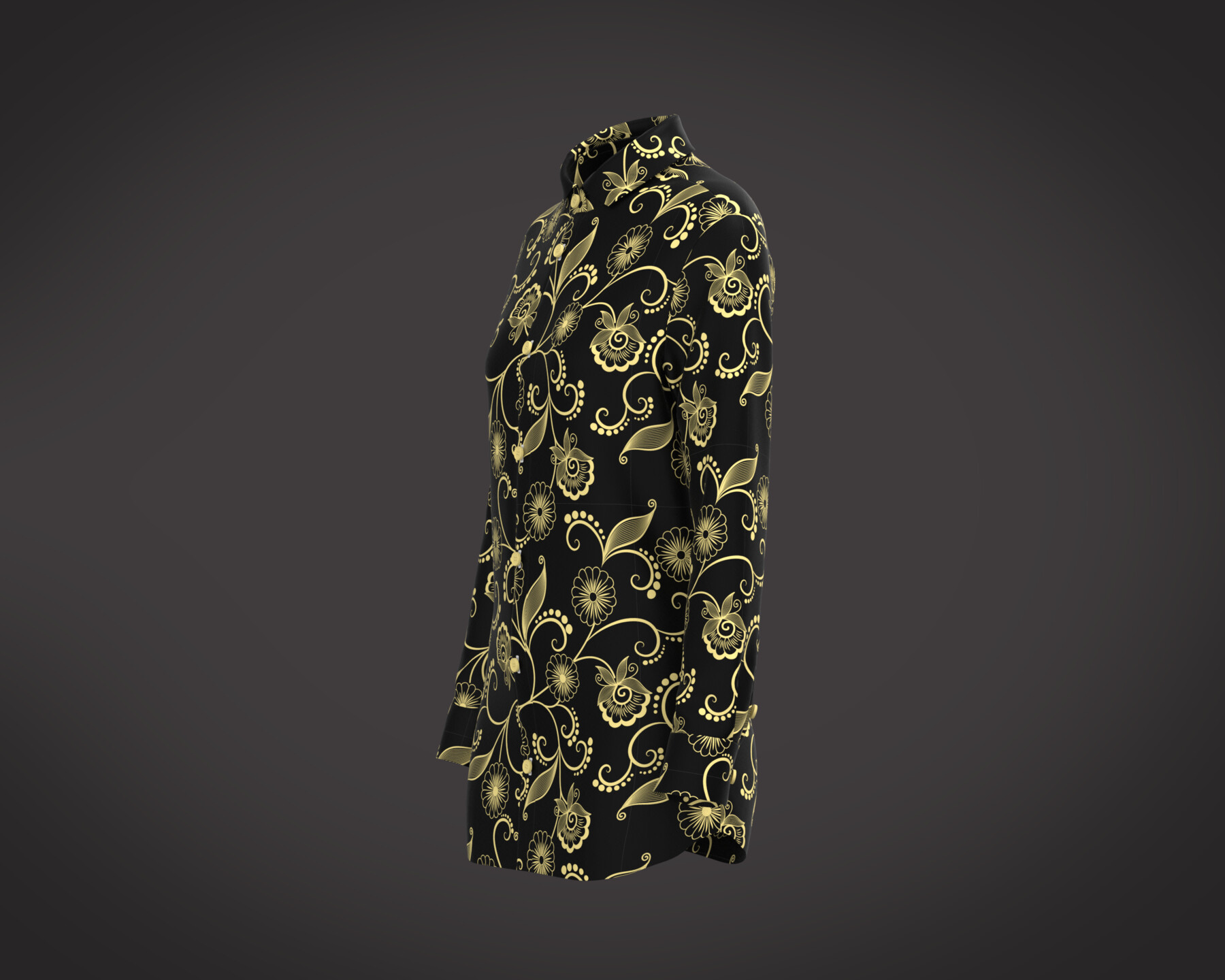 ArtStation - Ladies Long Sleeve Gold Print Shirt | Resources