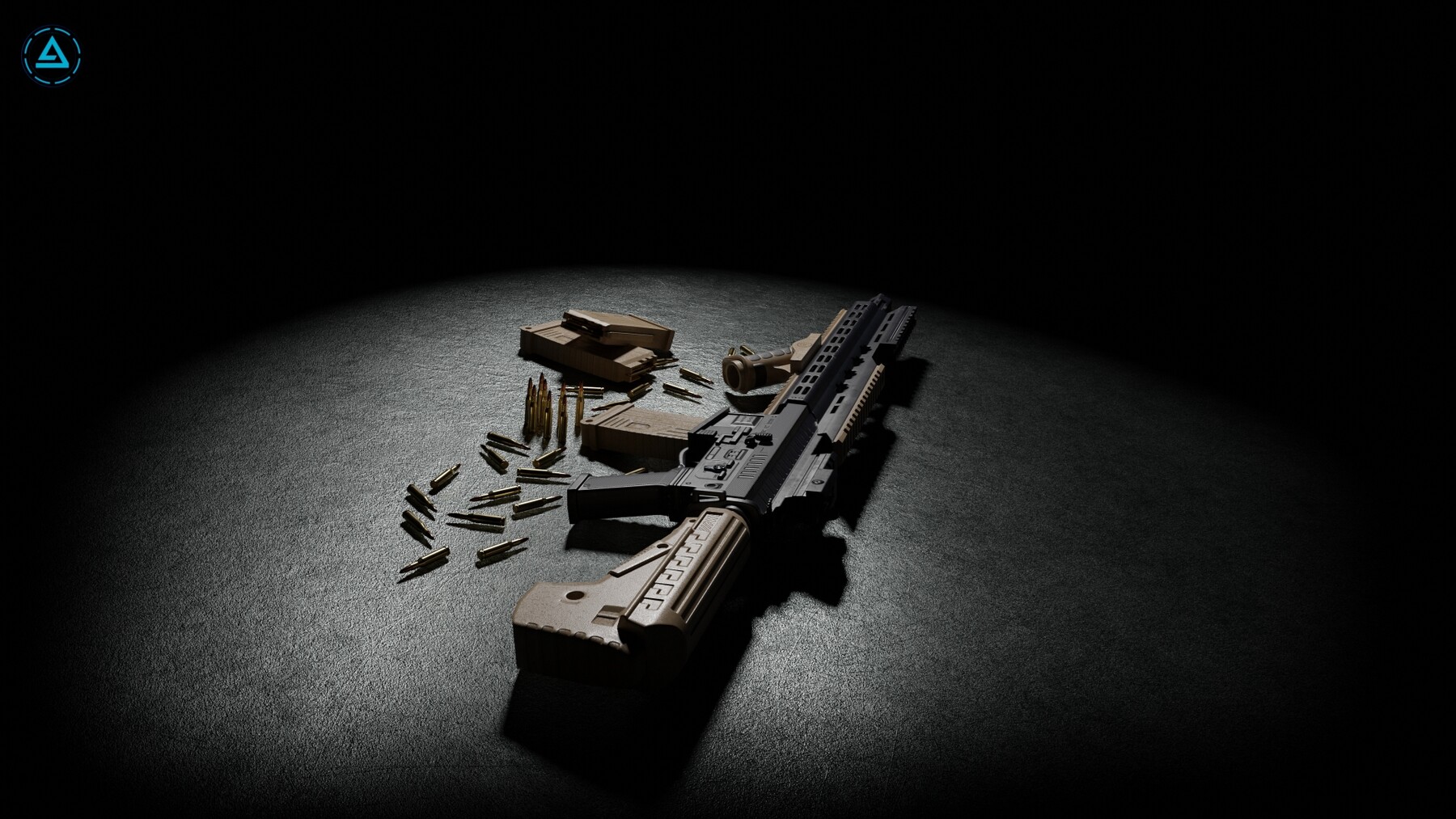 ArtStation - MG- 56 Assault rifle Low-poly | Game Assets