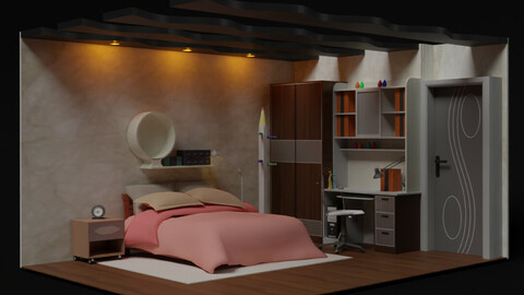 ArtStation - İsometric Study Room | Game Assets