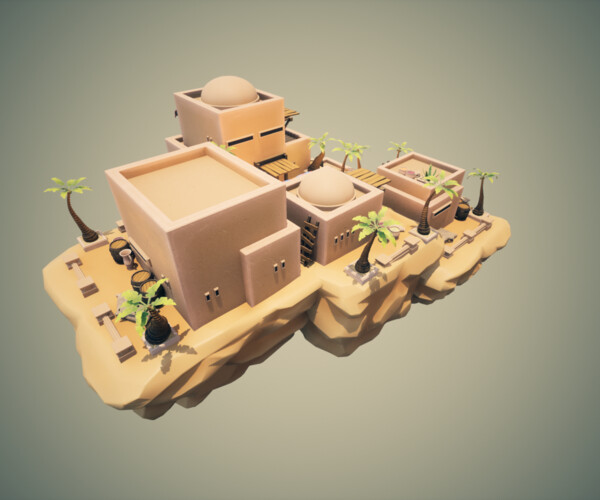 ArtStation - Stylized Desert Town Environment Modular Pack | Resources