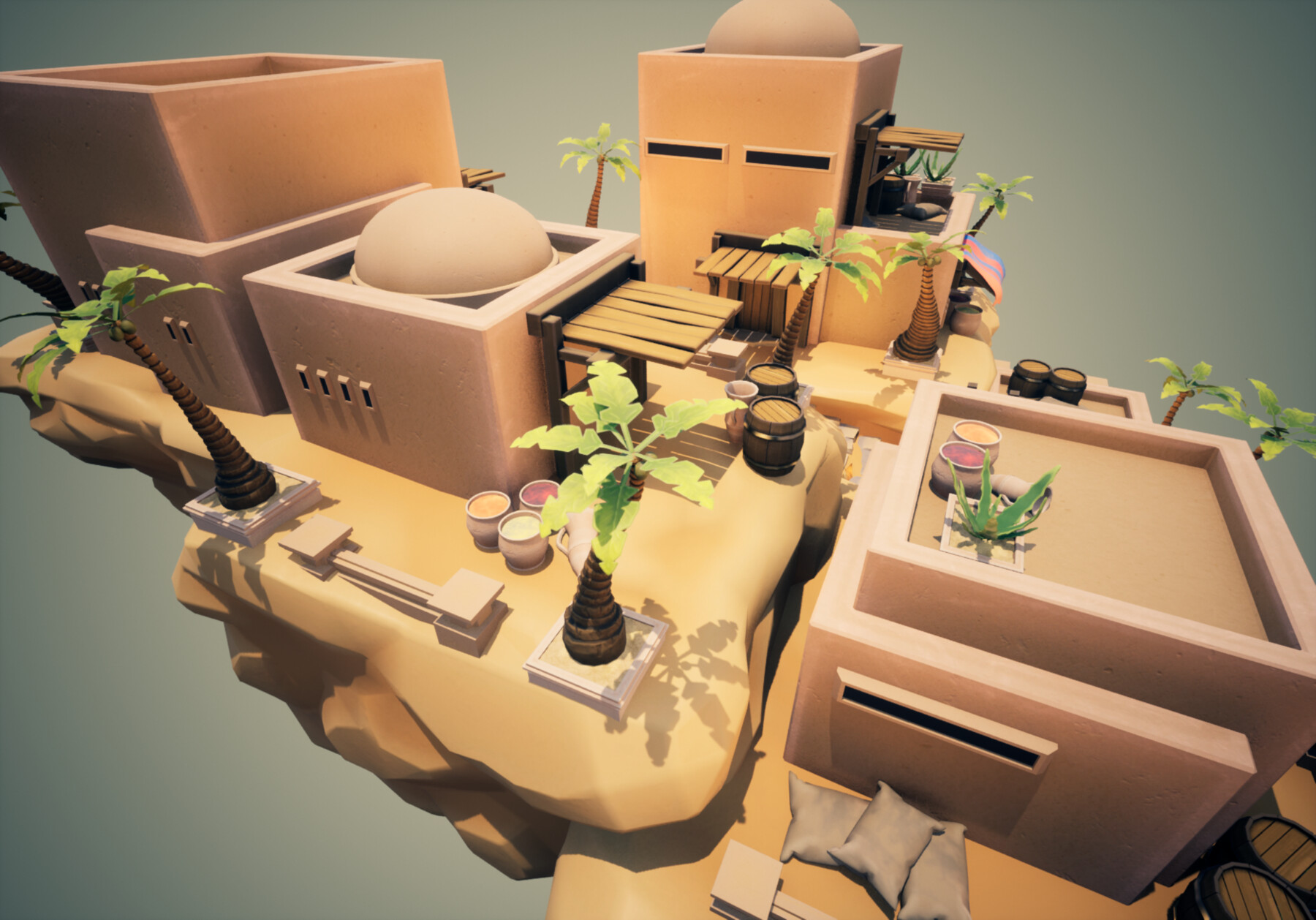 ArtStation - Stylized Desert Town Environment Modular Pack | Resources