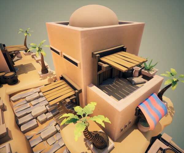 ArtStation - Stylized Desert Town Environment Modular Pack | Resources
