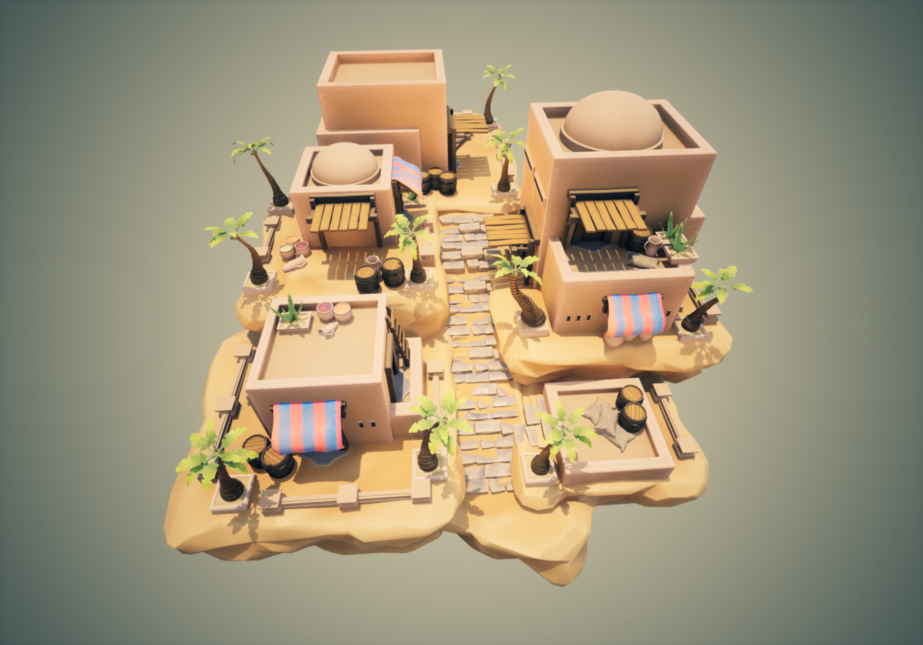 ArtStation - Stylized Desert Town Environment Modular Pack | Resources