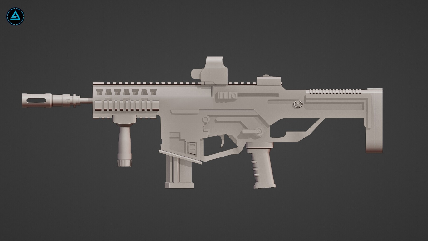 ArtStation - Proctor CP3 SMG Low-poly | Game Assets