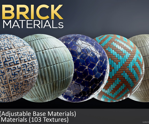 ArtStation - 20 Brick Base Materials - vol.2 | Game Assets