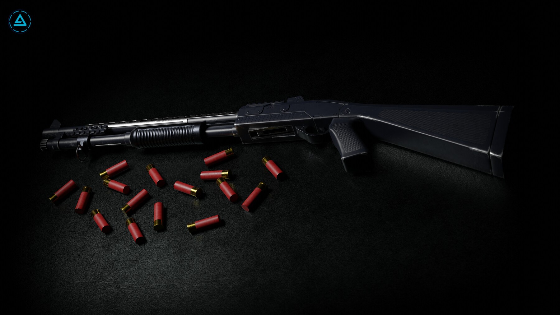 ArtStation - SPAZ M4 Shotgun Low-poly | Game Assets