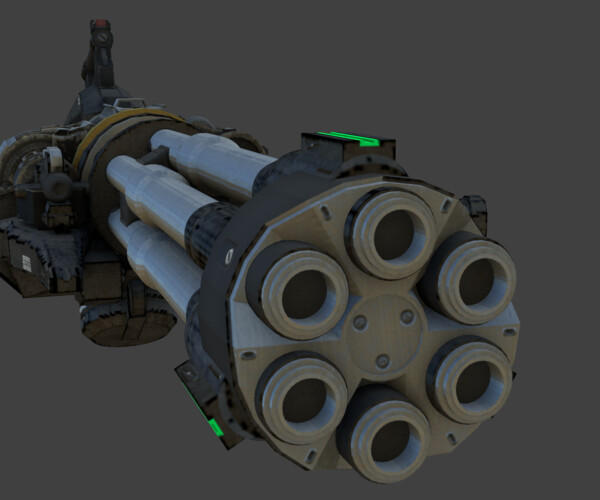 ArtStation - Sci-Fi Chaingun | Game Assets