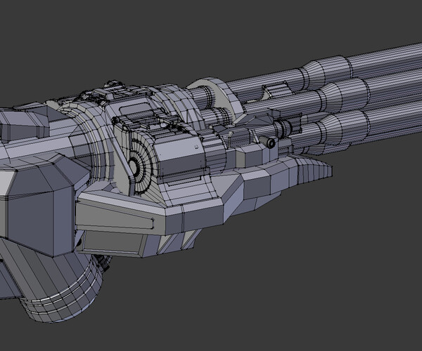 ArtStation - Sci-Fi Chaingun | Game Assets