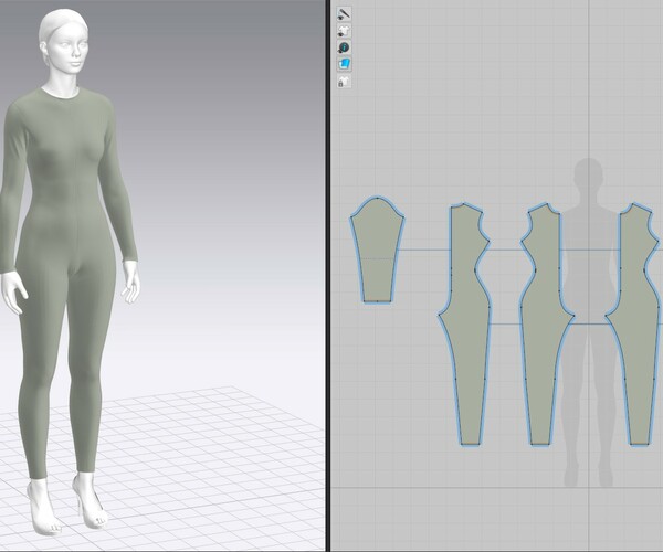ArtStation - Bodysuit - Basic, Marvelous Designer, Clo3D +fbx, obj ...