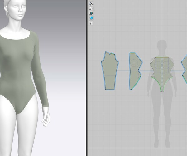 ArtStation - Leotard - Raglan Sleeve, Marvelous Designer, Clo3D +fbx ...
