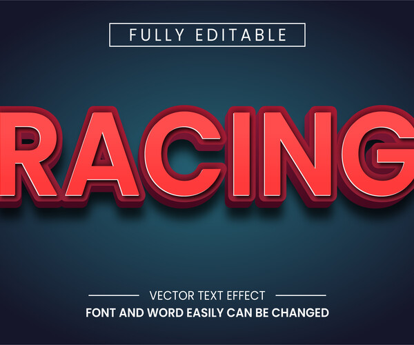 ArtStation - Racing Editable Modern 3D Text Effects | Artworks