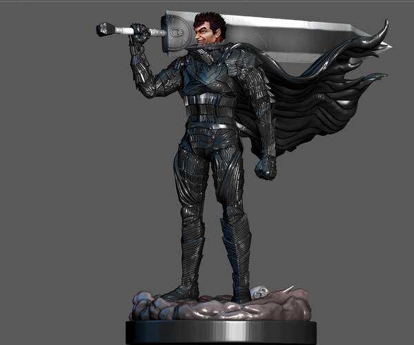 ArtStation - BERSERK GUTS FANTASY ANIME SWORD CHARACTER 3D PRINT MODEL ...