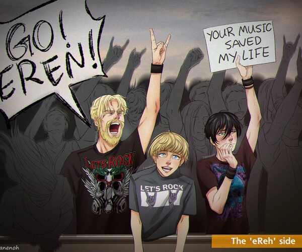 ArtStation - SnK Rock Band AU #2 (full set) | Artworks