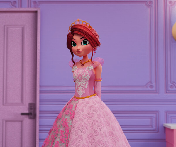 ArtStation - Disney Style Princess- Fully Rigged | Game Assets