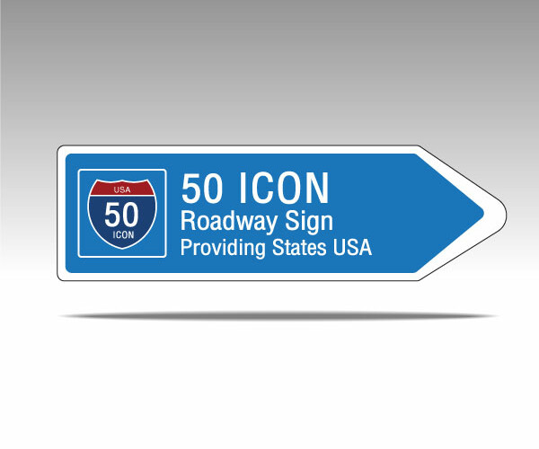 ArtStation - 50 ICON Vector File/Roadway Sign on The Highway in USA ...