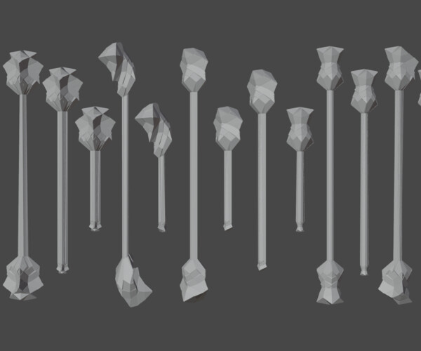ArtStation - Futuristic Cubic Hammers | Resources