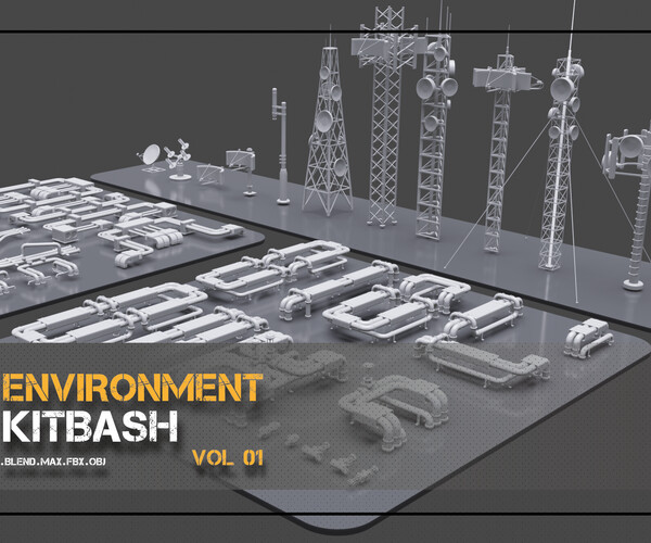 ArtStation - 41 environment kitbash vol 01 | Resources
