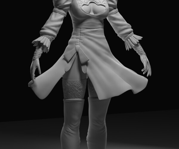 ArtStation - Nier automata 2b 3d model | Game Assets