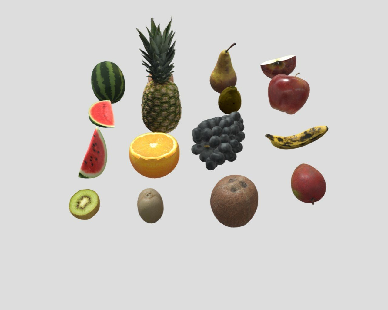 ArtStation - fruits pack Low-poly 3D model | Game Assets