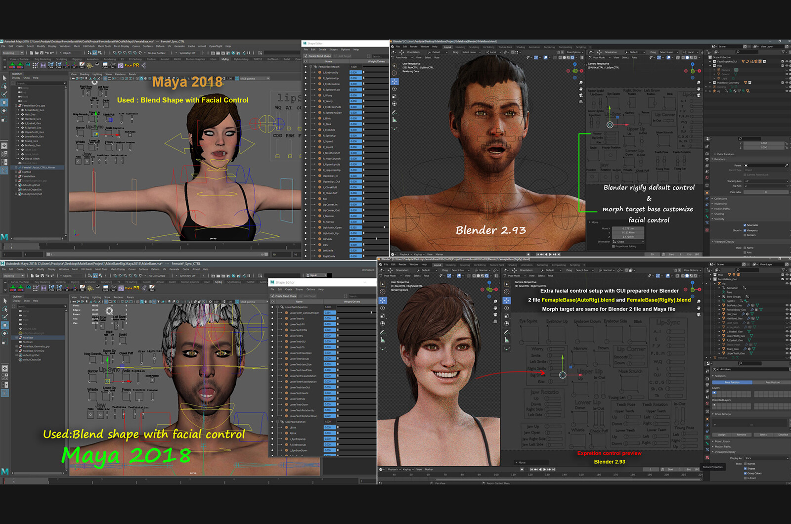 ArtStation - Male Female Base Rig 2 | Game Assets