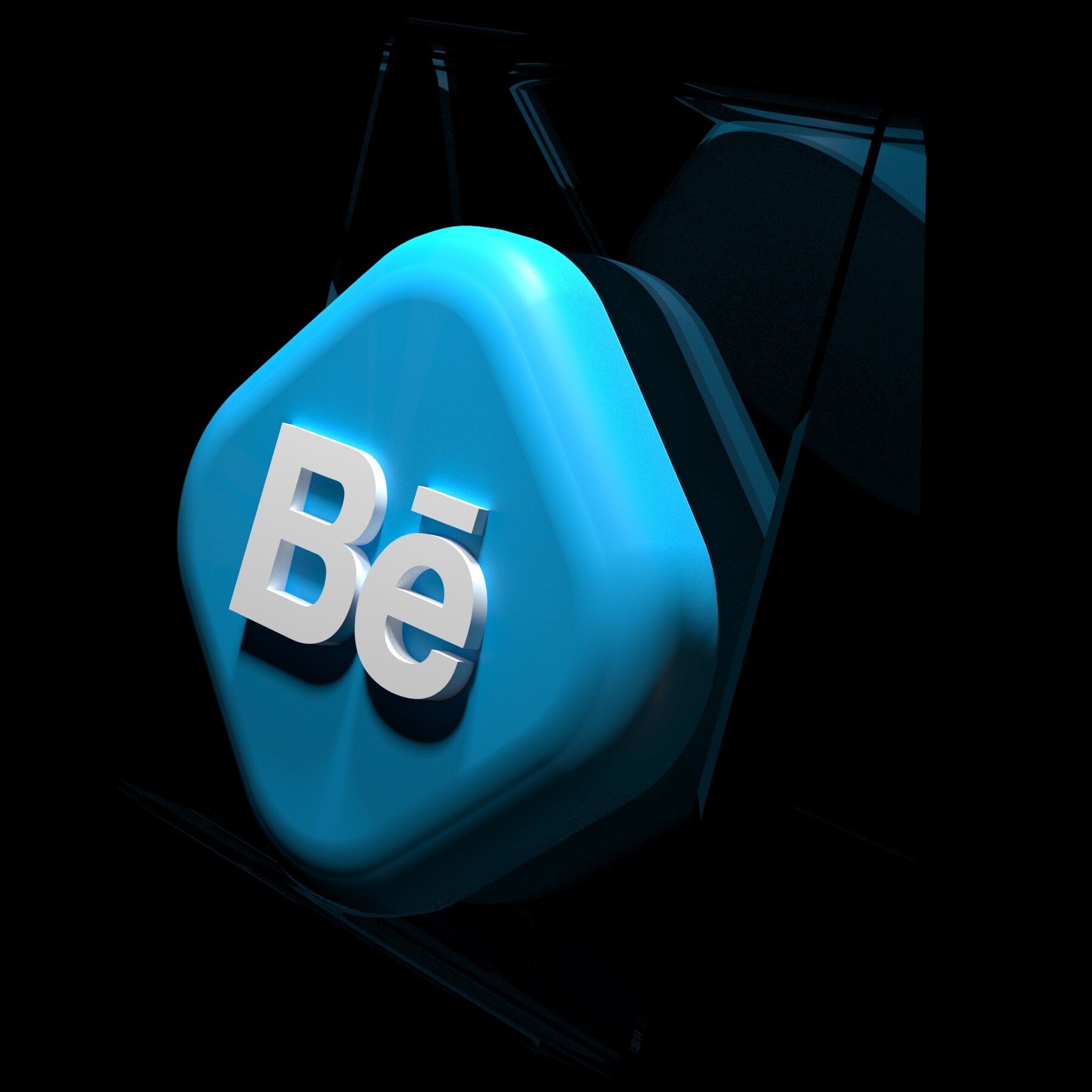 ArtStation - Behance logo Icon Low-poly 3D model | Resources
