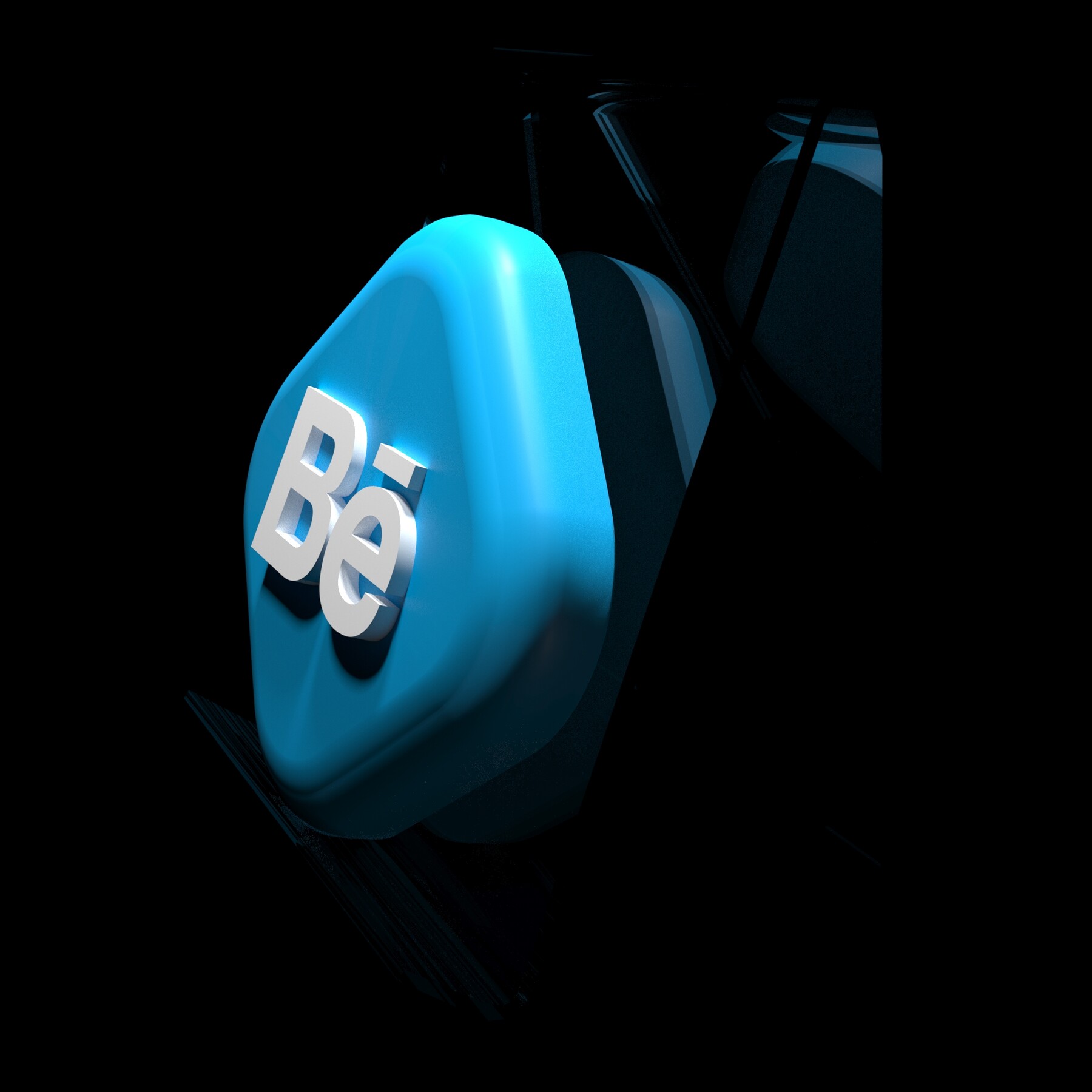 ArtStation - Behance logo Icon Low-poly 3D model | Resources