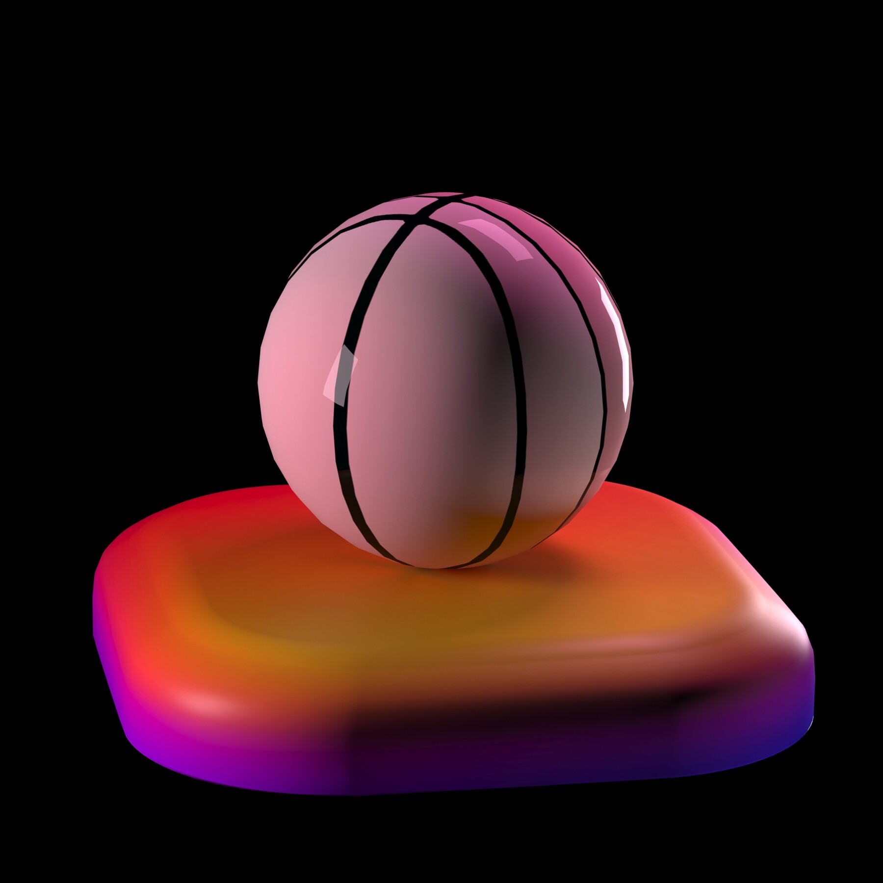ArtStation - Dribble logo Icon Low-poly 3D model | Resources