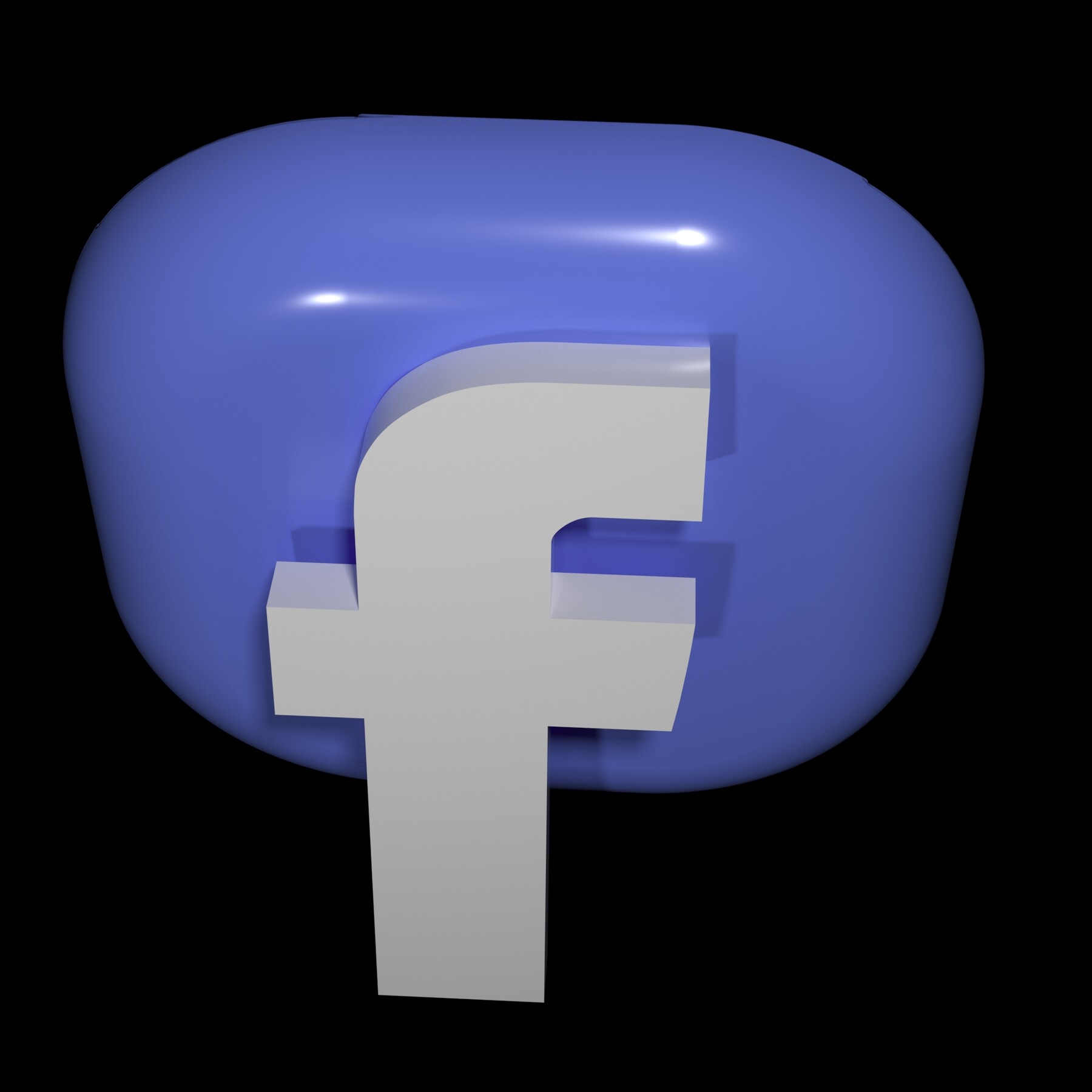 ArtStation - Facebook logo Icon Low-poly 3D model | Resources