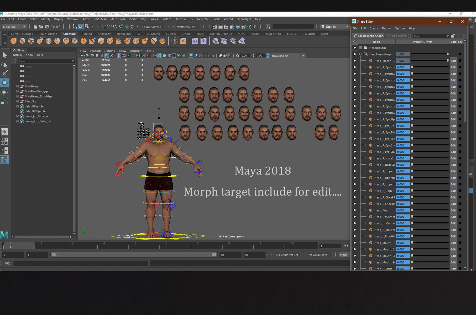 ArtStation - Male Base Heavy Rig | Game Assets