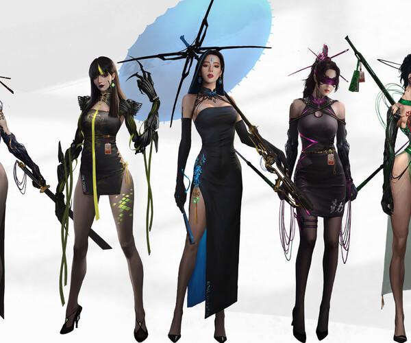 ArtStation - Summary of chi-pao series.psd | Artworks