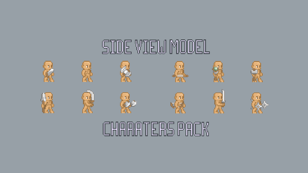 ArtStation - Side View Model Characters Set | Game Assets