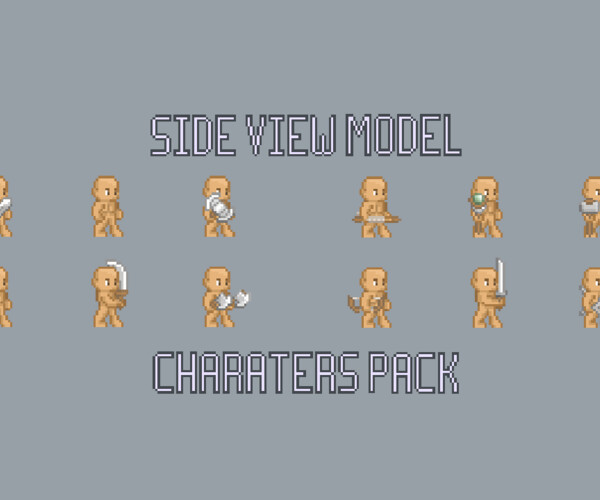 ArtStation - Side View Model Characters Set | Game Assets