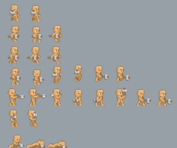 ArtStation - Side View Model Characters Set | Game Assets