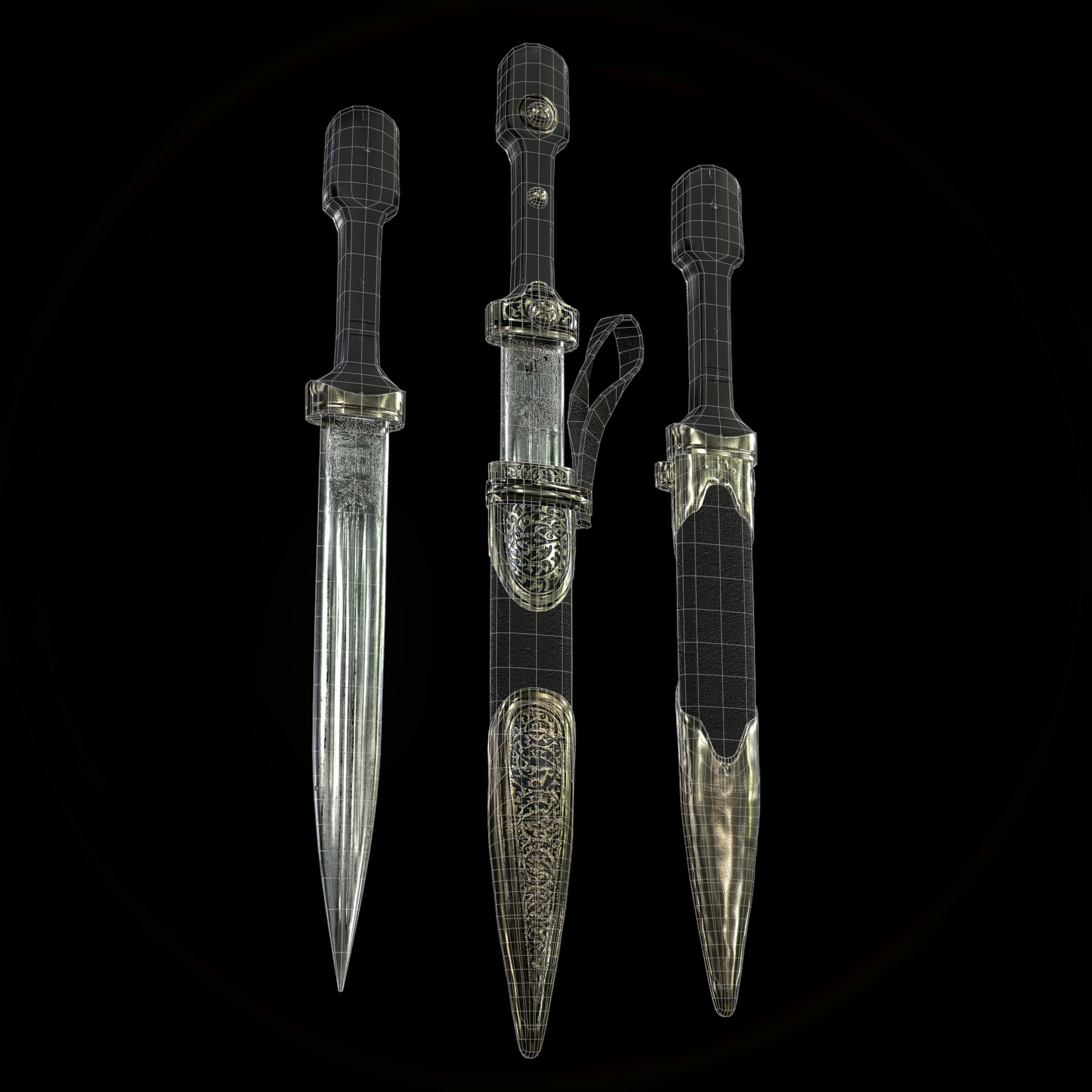 ArtStation - 3D antique Dagger | Game Assets