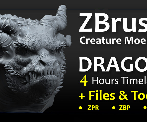 ArtStation - Creature Modeling Dragon Timelapse + Files | Tutorials